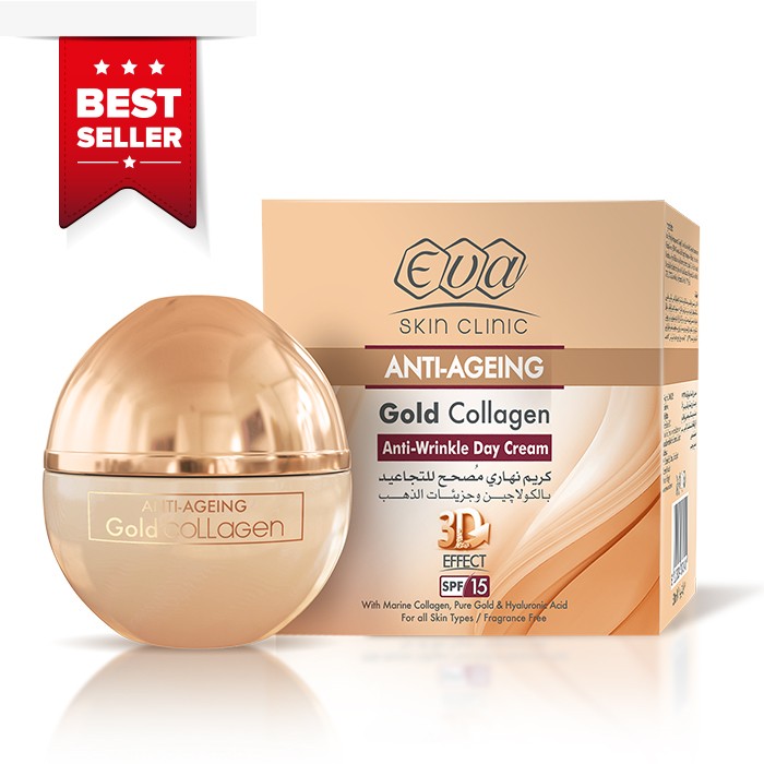 Eva Skin Clinic denní krém proti vráskám Gold Collagen SPF 15 ...